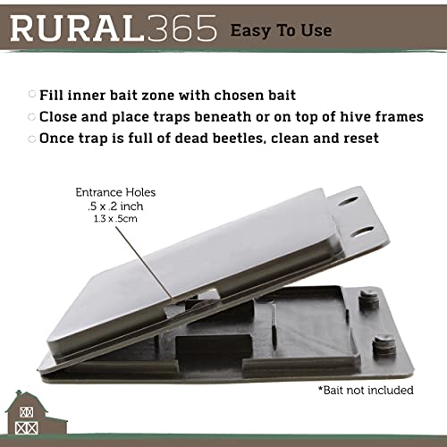 Rural365 Hive Beetle Trap Beetle Barn Trap Set β Small Hive Beetle Traps for Bee Hives, SHB Trap, 10 PK Case Trap