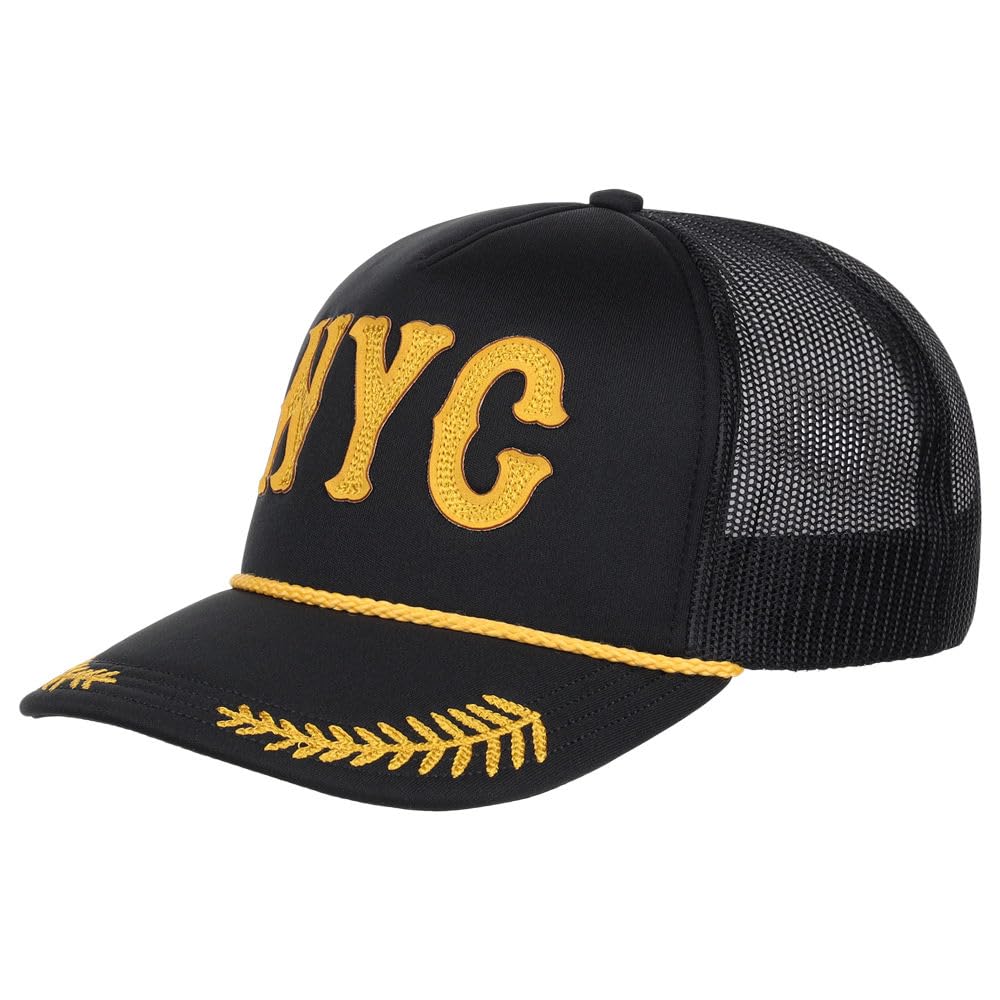 Local Crowns Indiana Leather State Patch Curved Trucker Flag Adjustable Black and White Snapback Cap