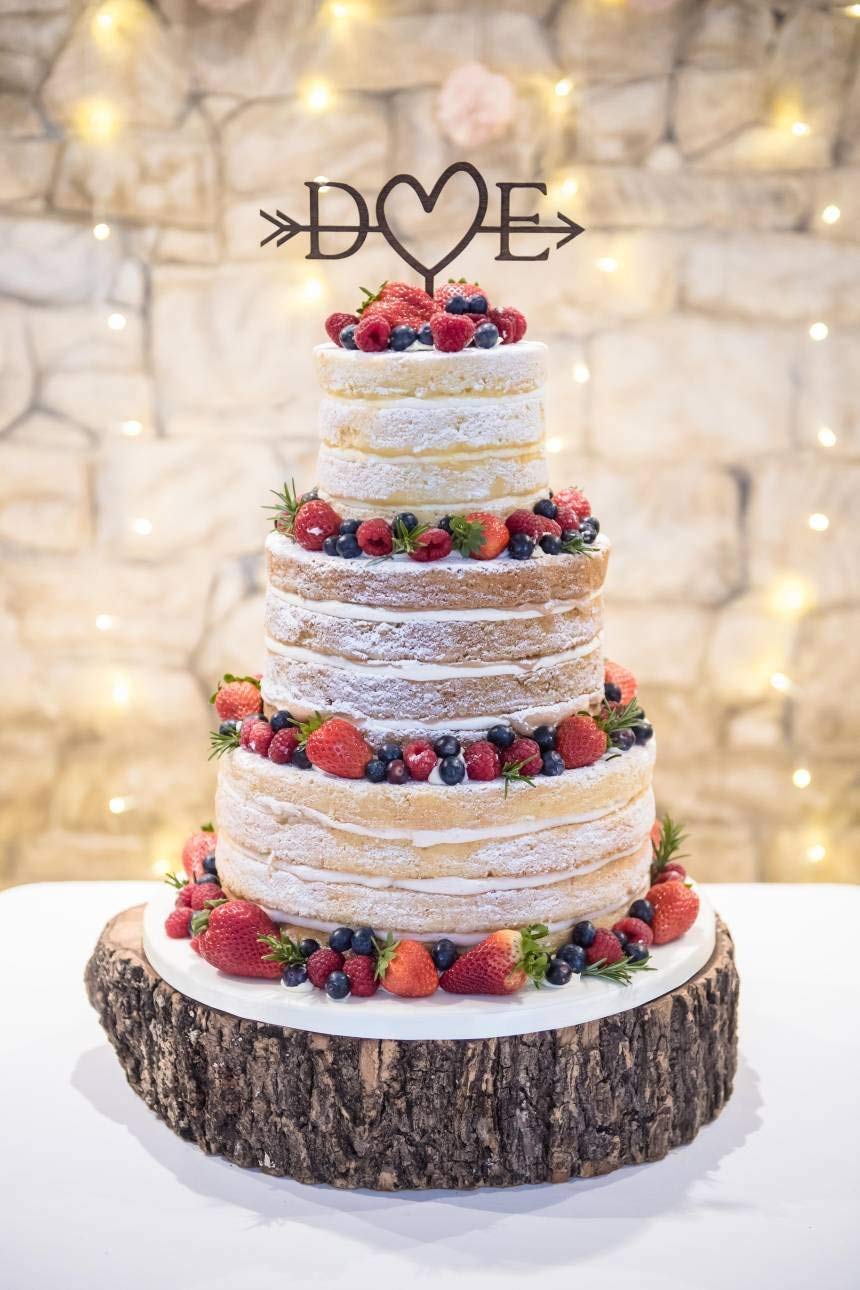 Rustic Wedding Arrow Cake Topper | Decoration | Beach wedding | Bridal Shower | Initials Cake Topper | Rustic Country Chic Wedding Top