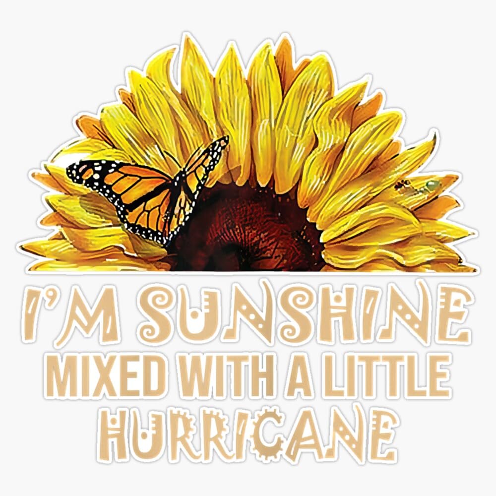 I'M Sunshine Mixed with Little Hurricane Bumper Sticker Vinyl Decal 5"