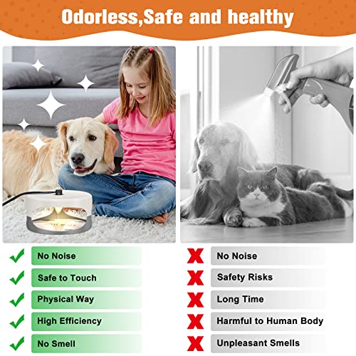 UPYEAL Flea Trap 2 Packs β Premium Traps for Inside Your Home Natural and Child-Friendly Light Indoor with Glue Discs Refills LED Lightbulb