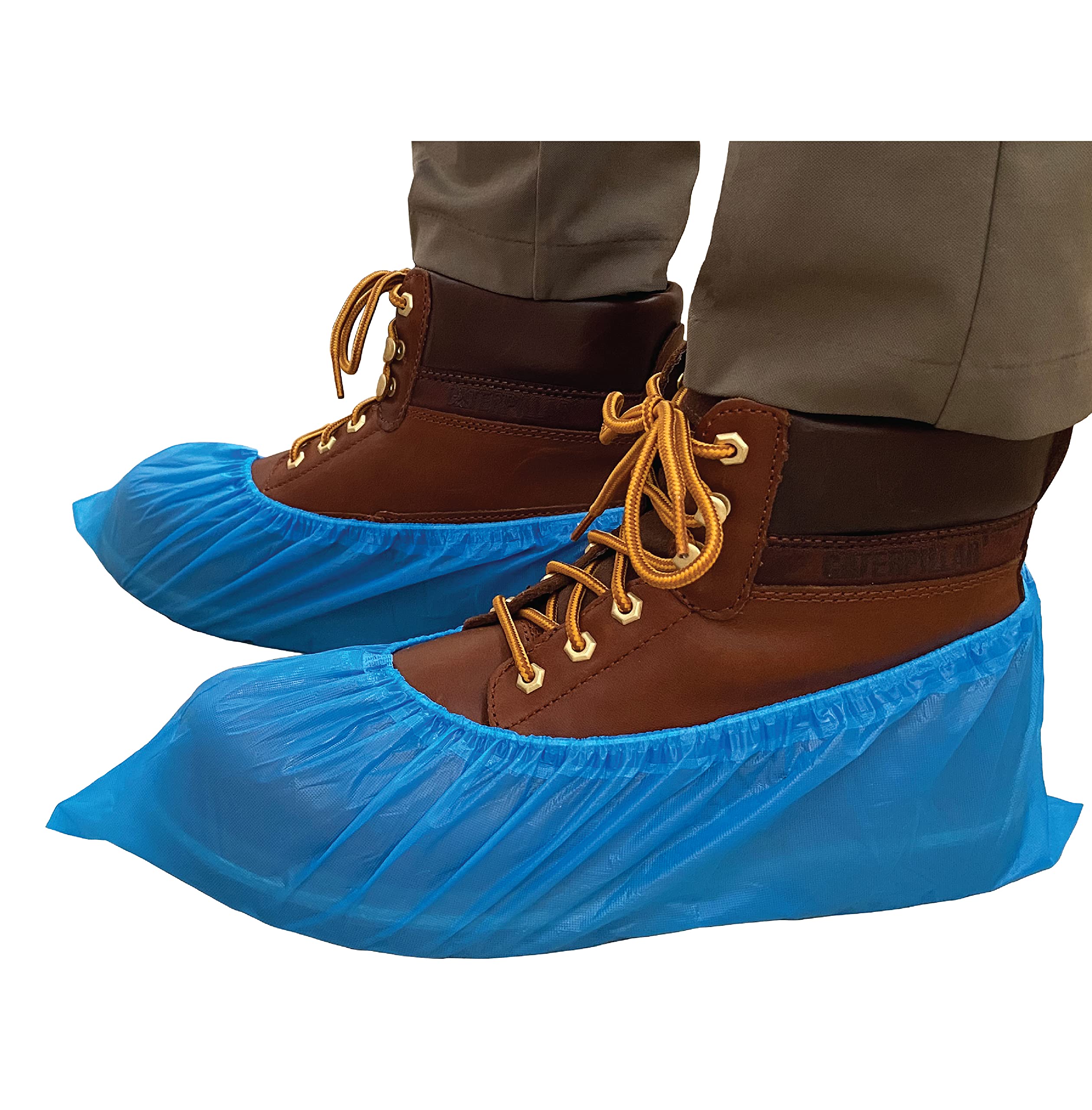 ProtectX Disposable Shoe & Boot Covers, XL Extra Large, 100-pack (50 pairs), Waterproof, Slip Resistant, Durable CPE plastic, Fits up to Men’s 14 US Size and All Women’s US Size Shoes