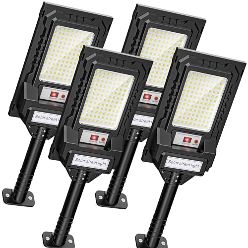 WYWNA 2PACKS 5200W Solar Street Lights Outdoor and 4PACKS Solar Lights Outdoor Waterproof