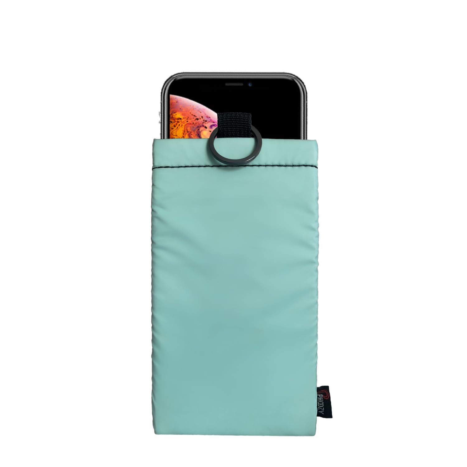 PHOOZY Thermal Phone Case - Apollo II Series : Cell Phone Pouch with AGION Lining Prevents Overheating, Extends Battery Life, Provides Drop Protection (Large - Seafoam) with Cross Body Strap