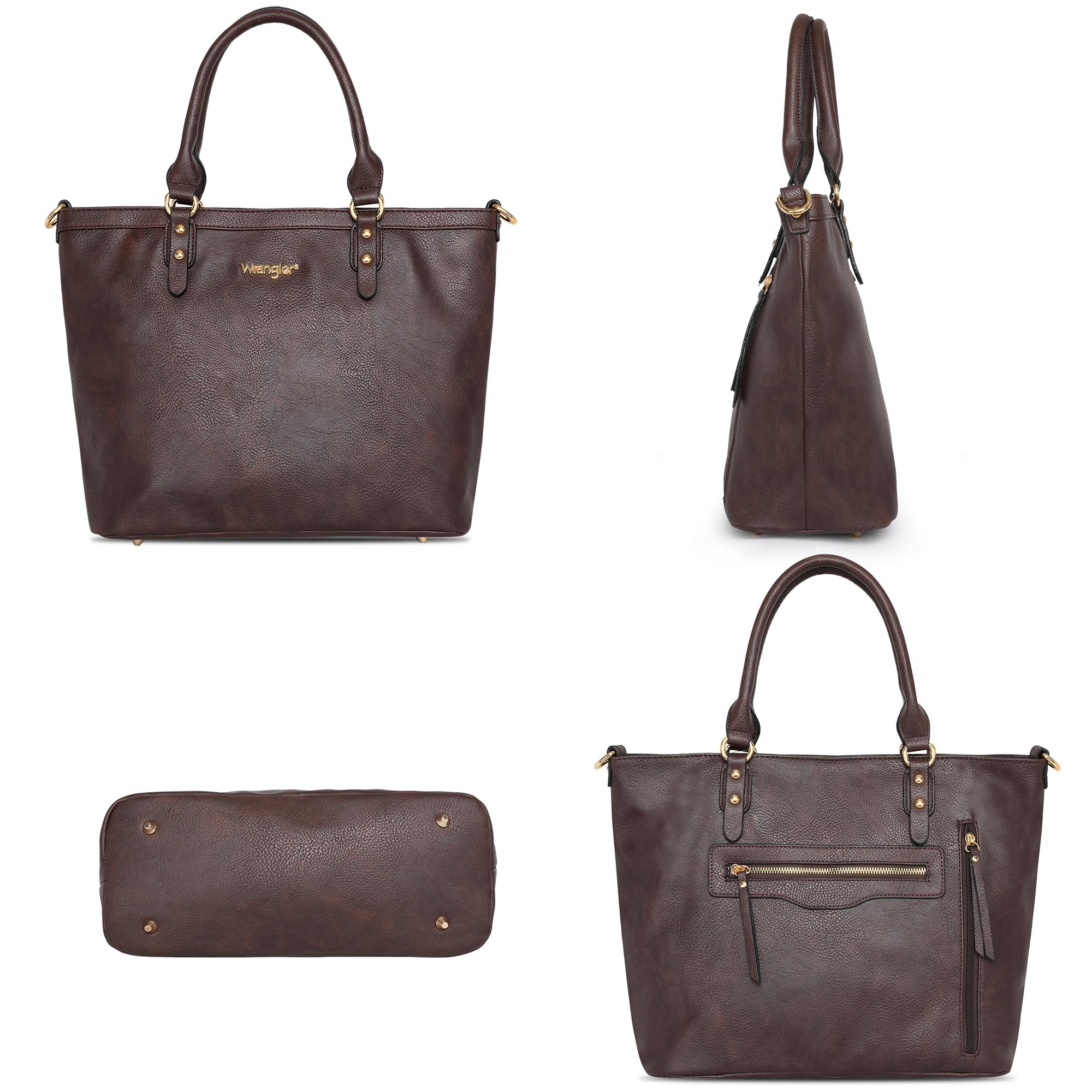 Montana West Tote Bag for Women Zipper Large Tote Purse Adjustable Strap Work Top Satchel Handbag Shoulder Hobo