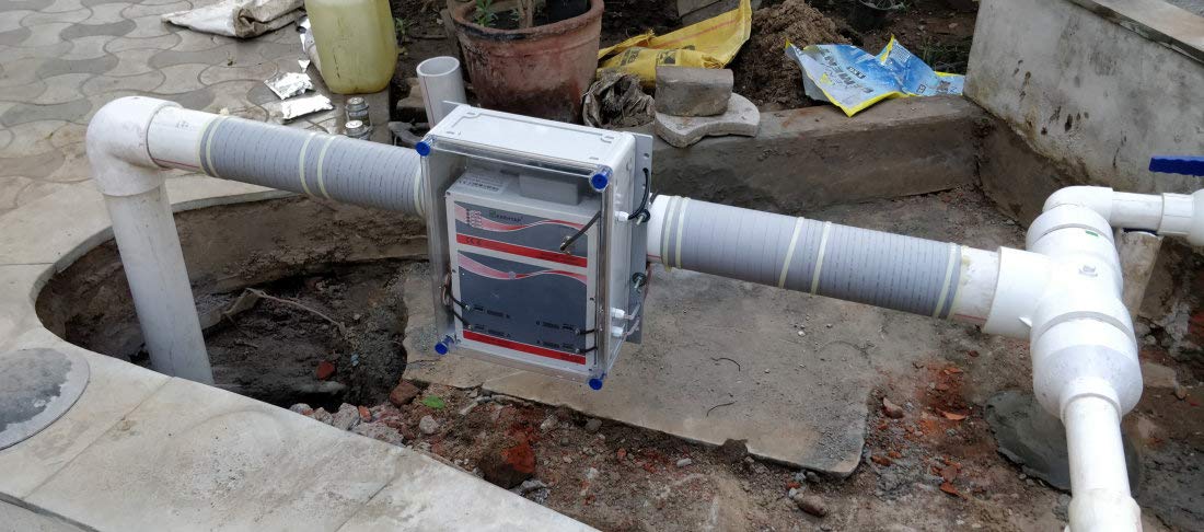 KASHYAP K50 Hard Water Mineral Descaler (4 inch pipes / 220 GPM) with water softener and clean water benefits