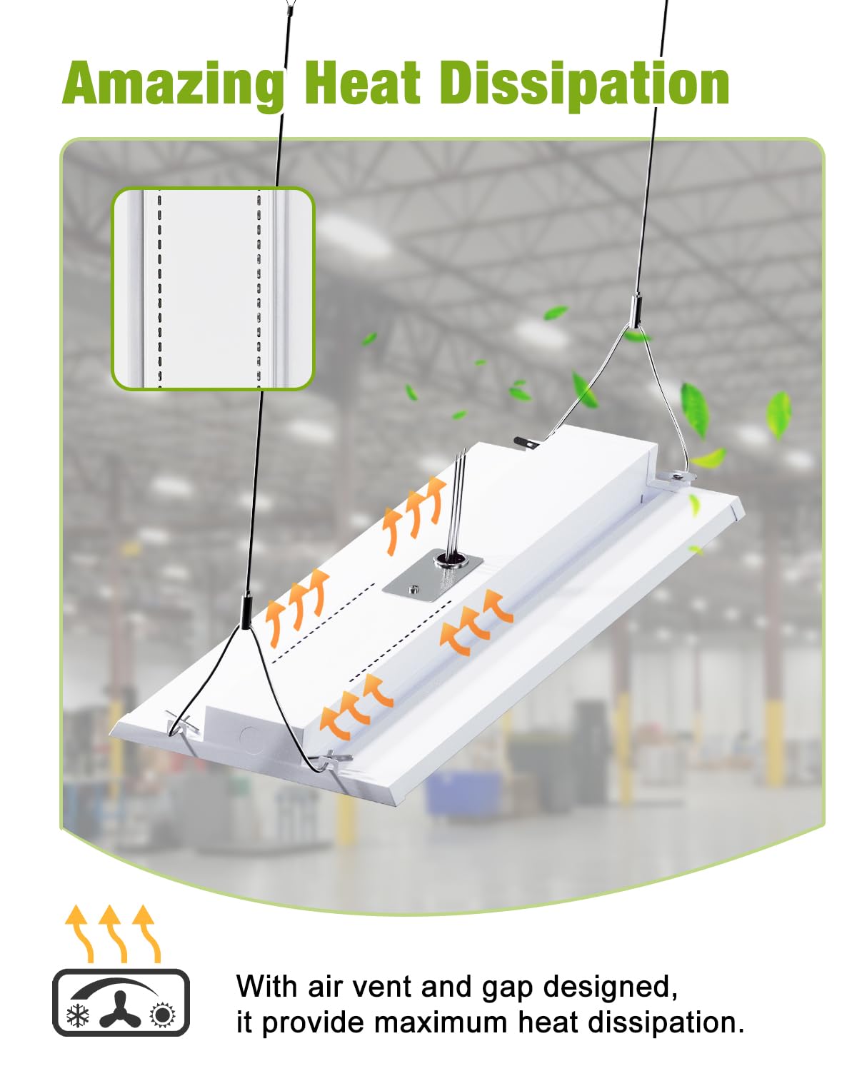 YXL LED Linear High Bay Shop Light, 300W 45000LM LED Linear High Bay Light Compatible with 120-277V, LED High Bay Light for Shop Garage Warehouse, UL Complied, 4 Pack