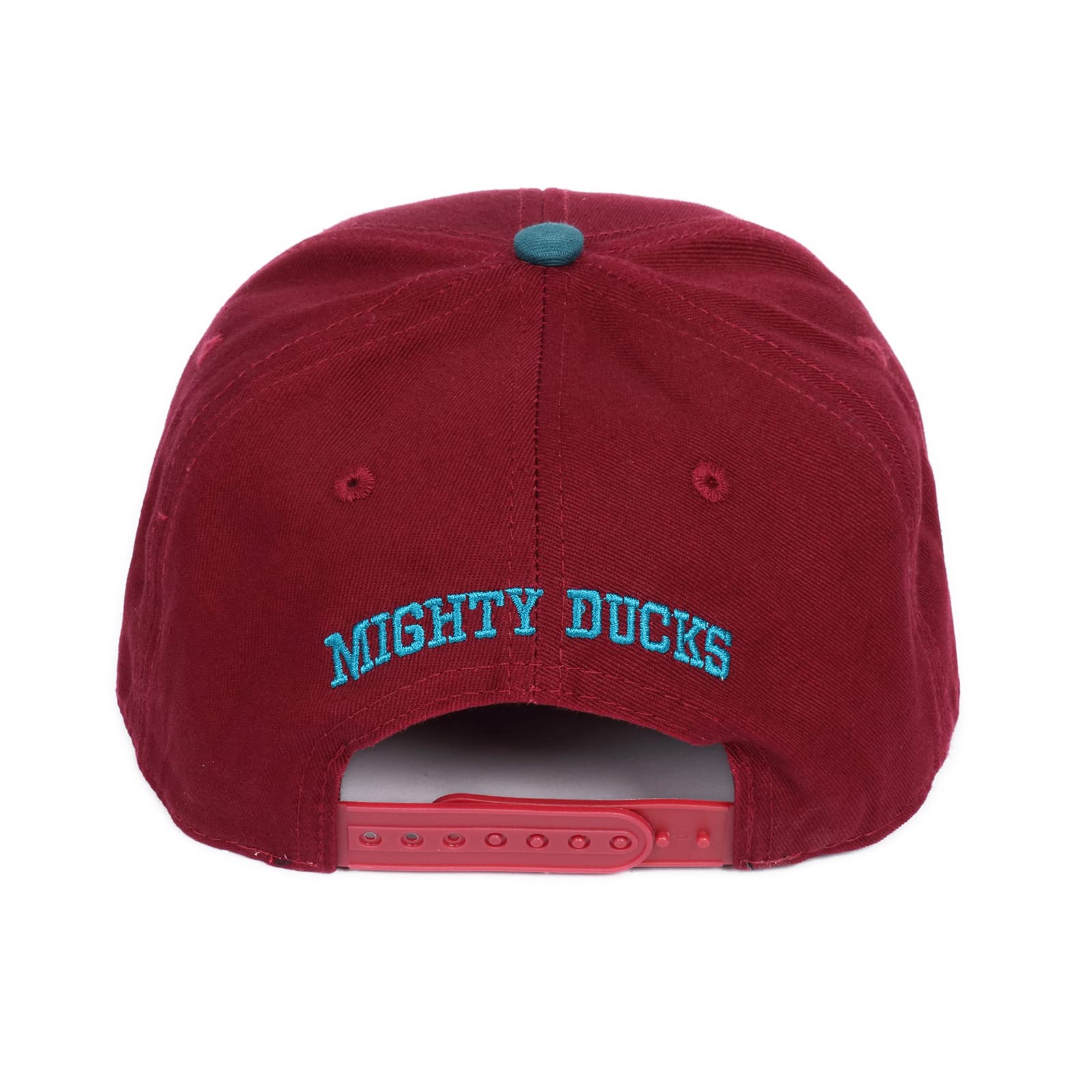 Mighty Ducks #96 Conway Different Logo Classic Duck hat Men's Flat Cap Hip Hop Red(Cyan) Size (S-XL)