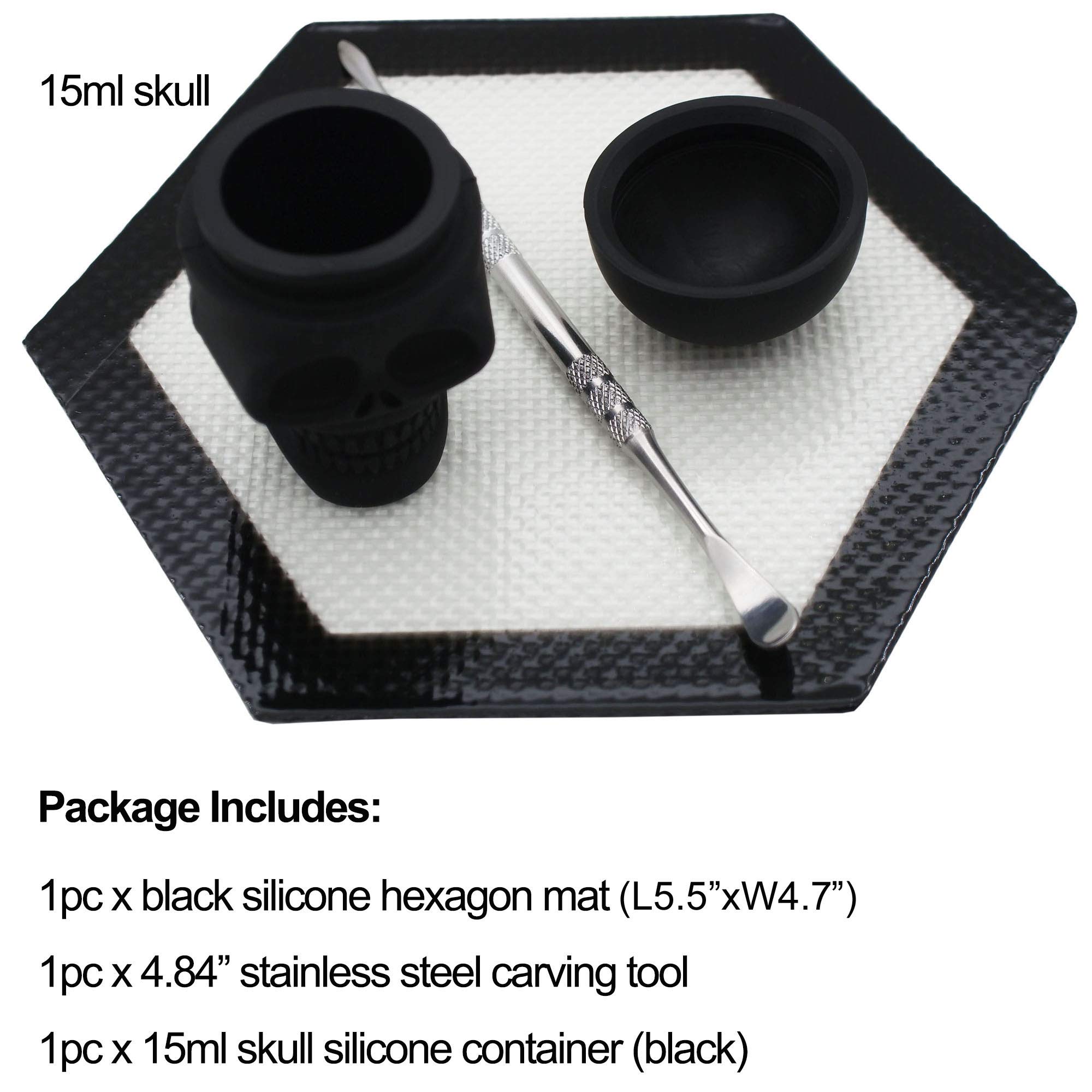 Vitakiwi Silicone Wax Carving Kit with 15ml Skull Black Silicone Container and Carving Tool