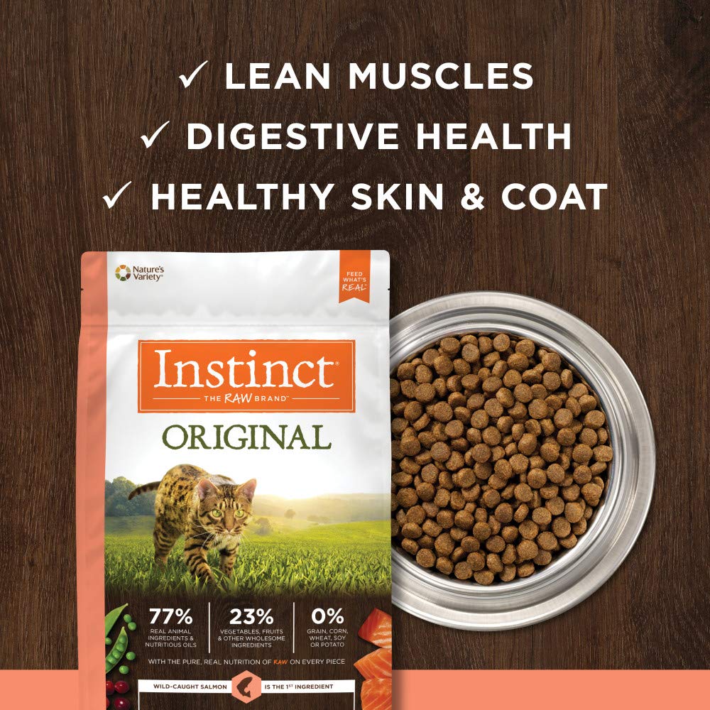 Instinct Original Grain Free Recipe with Real Salmon Natural Dry Cat Food, 4.5 lb. Bag