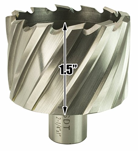 Steel Dragon Tools 2-1/4" x 1" High Speed Steel Annular Cutter with 3/4" Weldon Shank