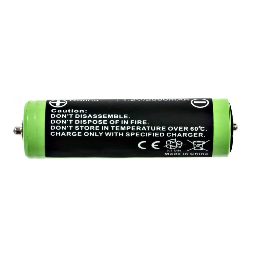 Synergy Digital Shaver Battery, Compatible with Braun Series 3 Shaver, (Ni-MH, 1.2V, 2000mAh) Ultra High Capacity, Replacement for Braun HR-AAUV Battery