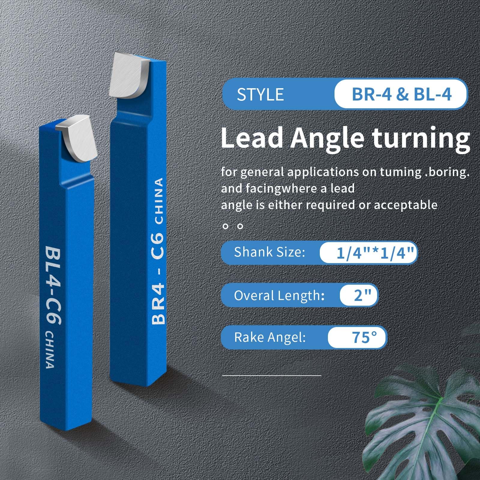 SENDUO 10PCS 1/4" Metal Lathe Tooling Carbide Tip Tipped Cutter Tool,C6 Bit Cutting Set,for Metal Lathe Turning, Boring, and Chamfering