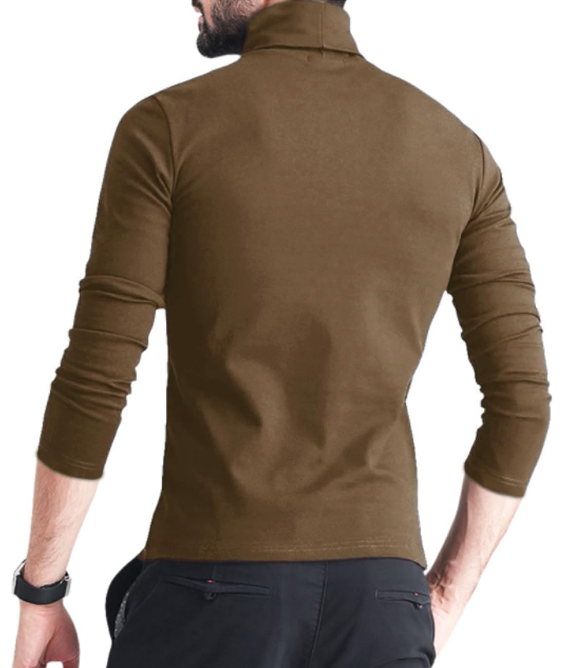 MAQUIDE Men's Casual Slim Fit Basic Tops Knitted Thermal Turtleneck Pullover Sweater