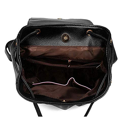 KARRESLY Women's Mini Backpack Purse PU Leather Rucksack Purse Ladies Casual Shoulder Bag for Women(Black1)