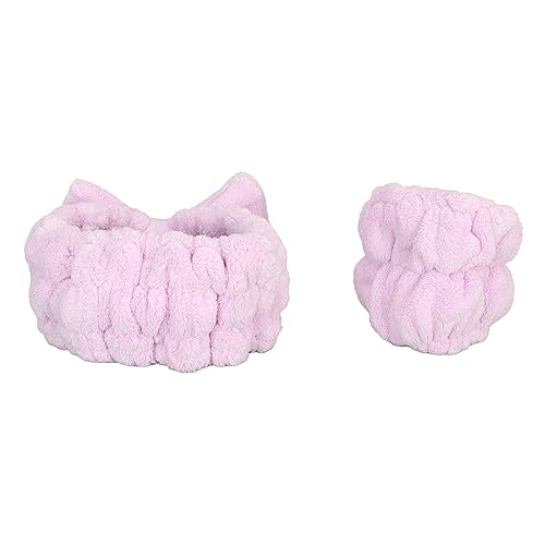 Head Wrap Set, Strong Water Absorption Spa Hair Wrap Set, Reusable Cute Multipurpose Easy Clean for Housework Makeup
