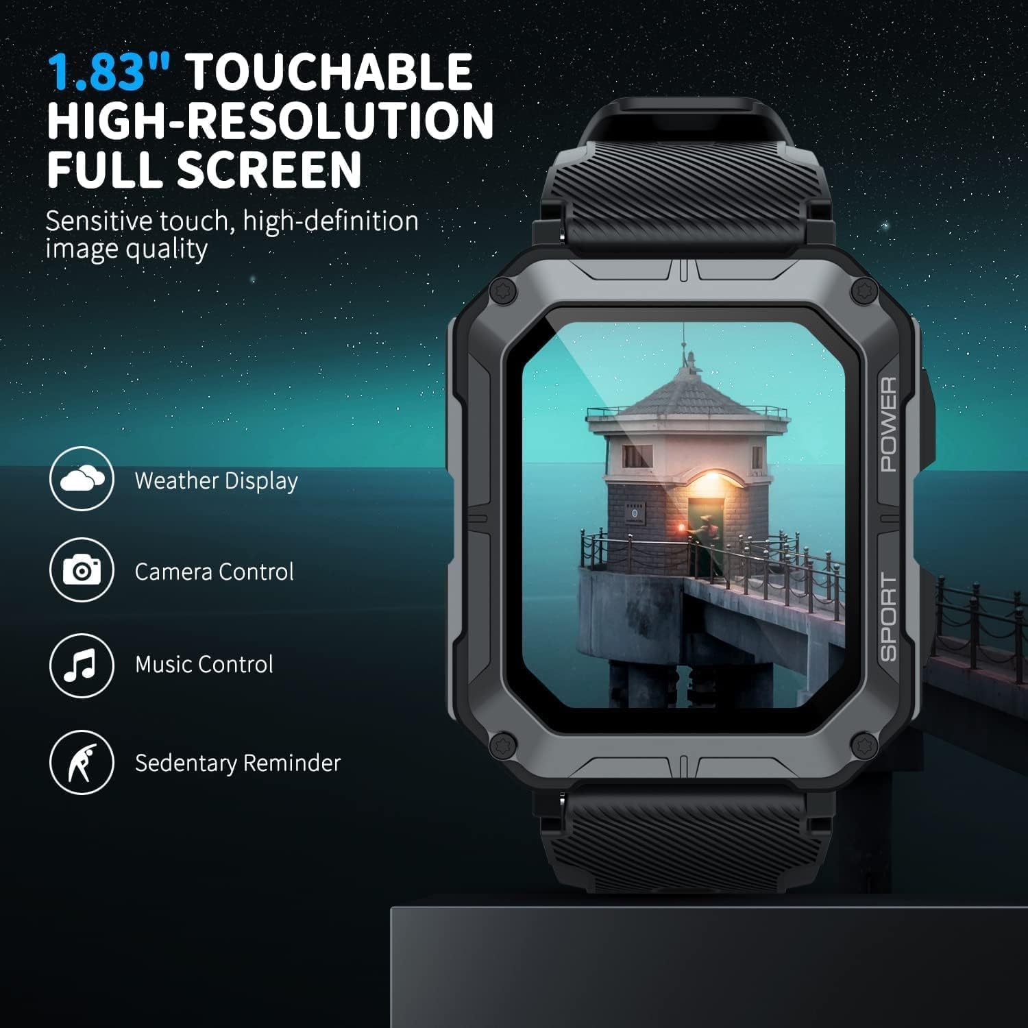 PUREROYI Smart Watch(Blue)
