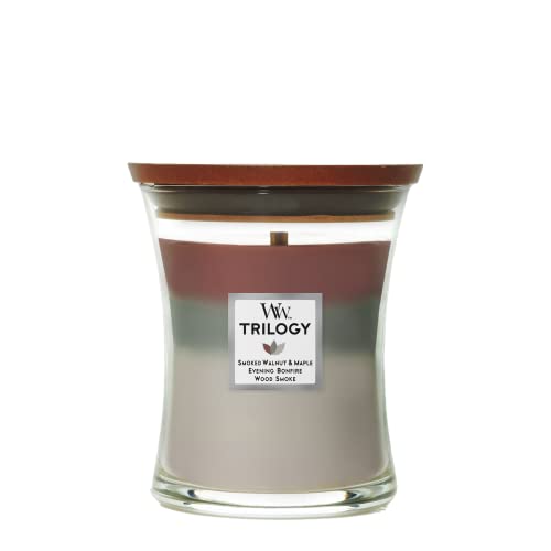 WoodWick Medium Hourglass Candle, Autumn Embers Trilogy, 9.7 oz.