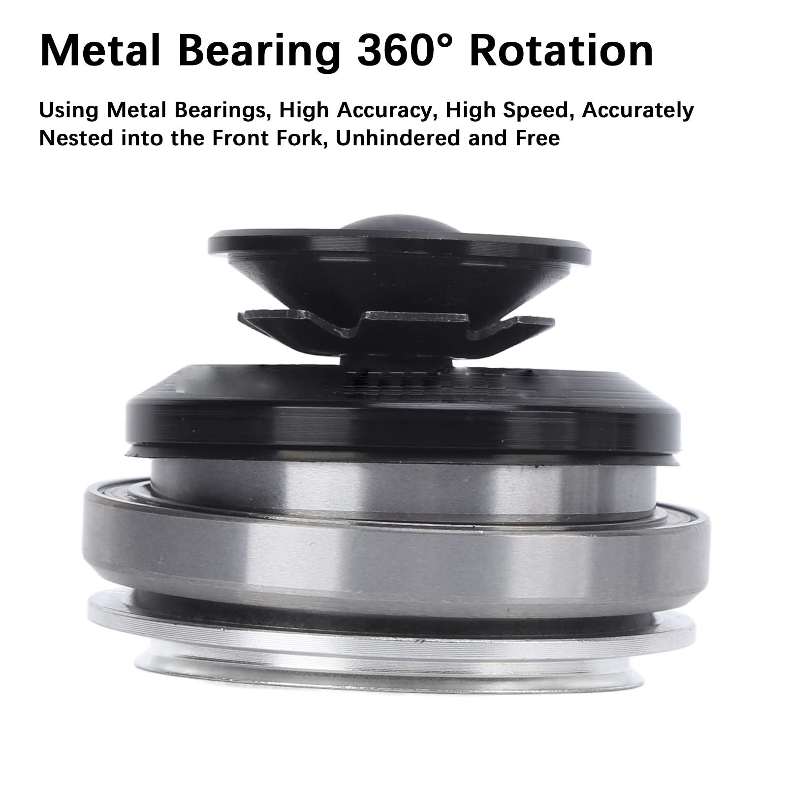 Pilipane Bikes Headset, Road Bikes Double Bearings Headset, Mountain Bikes Headsets Bikes Bearing Headset, 28 6x44β44x39 8mm Straight Tapered Tube Headset