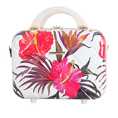 Marcy McKenna 2-in-1 Essential St. Tropez Design Beauty Case - Modern Tropical, Chambray Blue, 12 L x 6.5 W x 9.25 inch H (743-060)