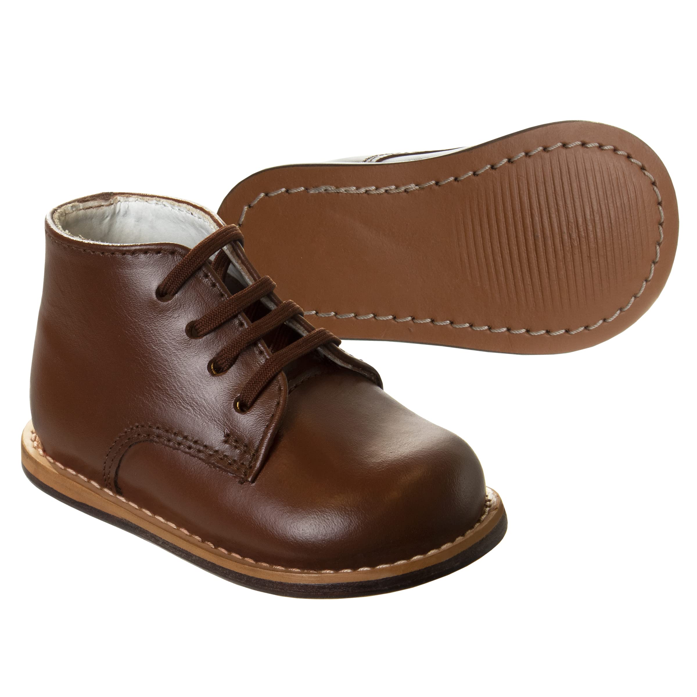 Josmo Baby Unisex Walking Shoes First Walker, Baby First Walker Shoes - Smooth Brown (Size 4 Infant)