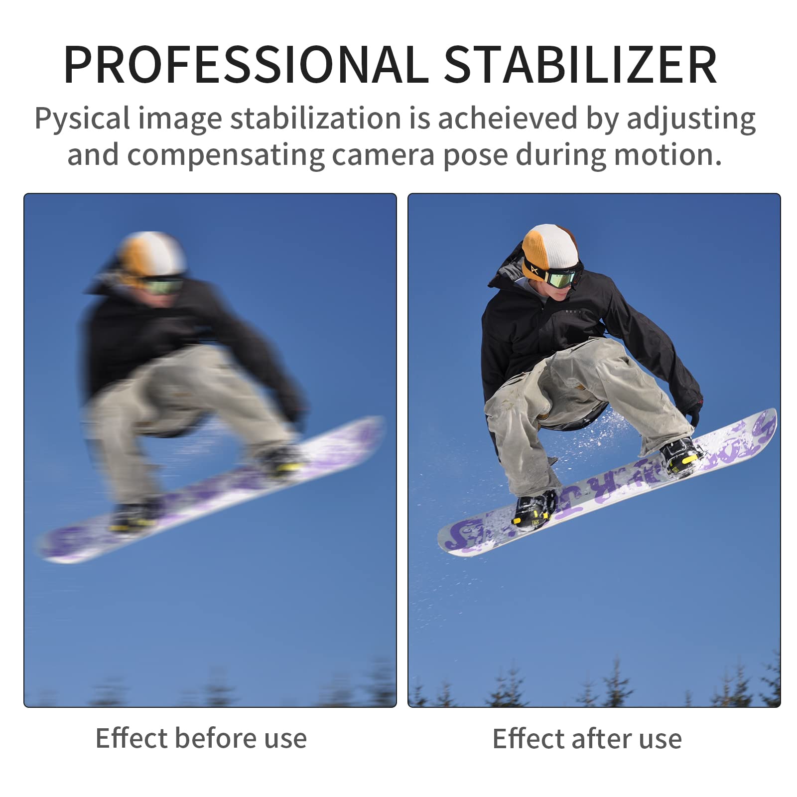 INKEE Falcon Plus Handheld Gimbal Stabilizer Anti-Shake with Tripod Vertical/Horizontal Time-Lapse Shooting Compatible for GoPro11/10/9/8/7/6/5,Insta360,One R,OSMO Action