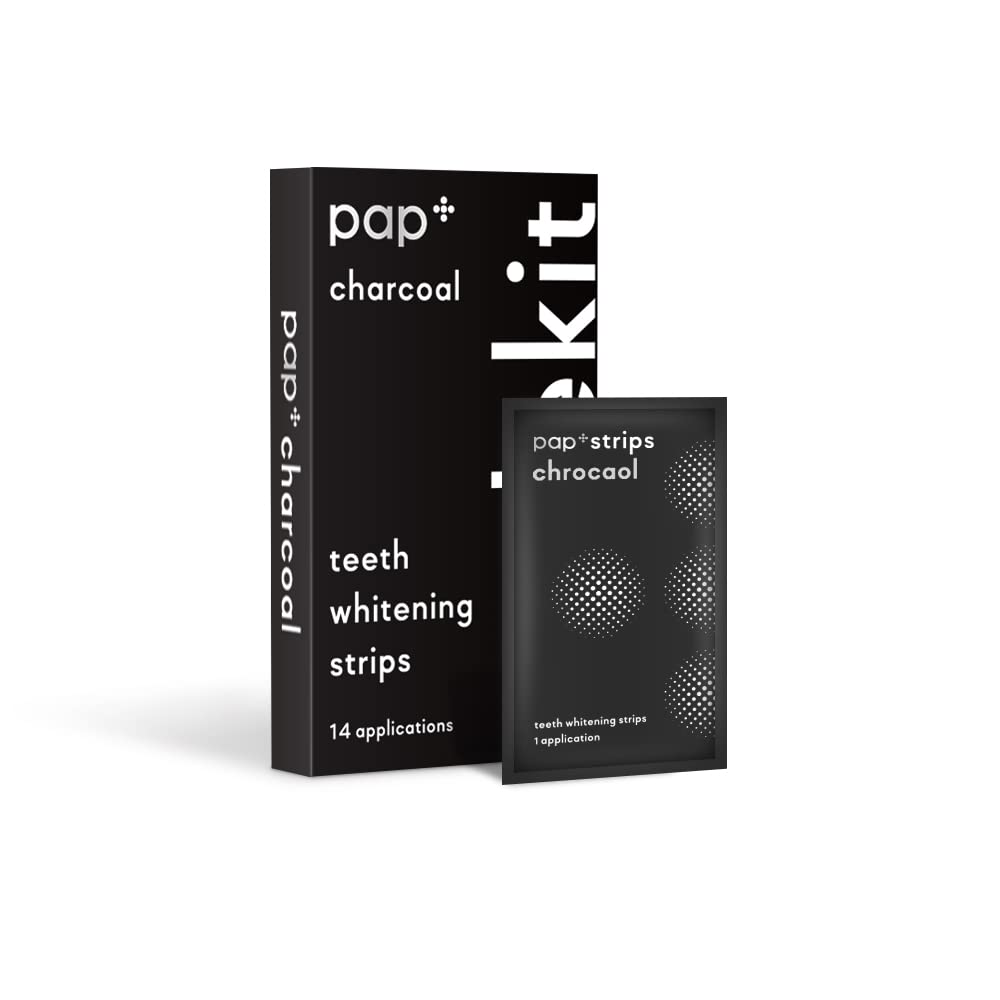 Teeth Whitening Strips Black Strips for Non-Sensitive Professional Effect Teeth Whitening Non-irritating Non-Peroxide Ingredients of 28 Whitener Strips (14 Treatments) (Original)
