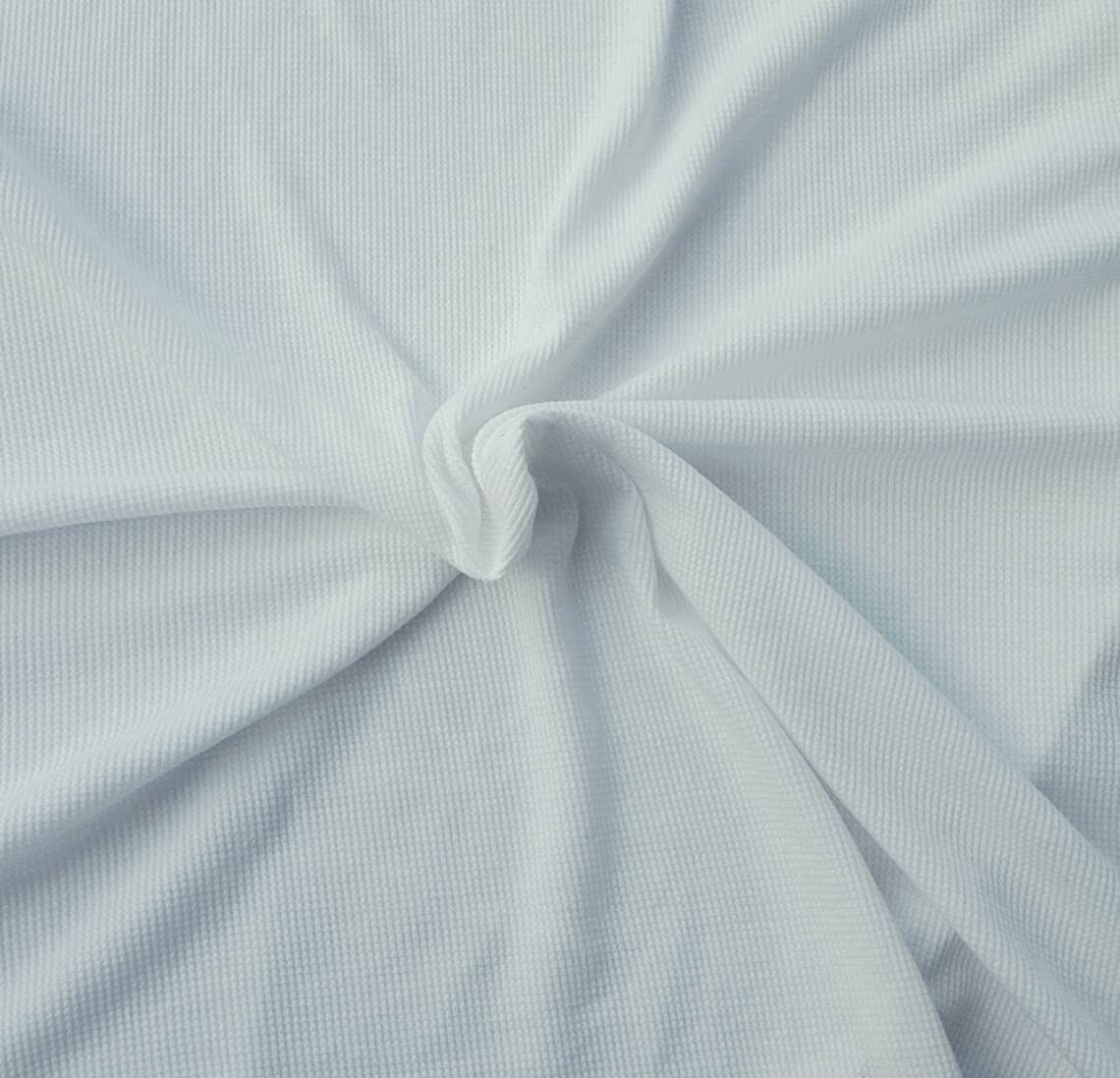 Koshtex White Cotton Blend Baby Thermal Knit Fabric by The Yard Waffle Weave 9/25/20