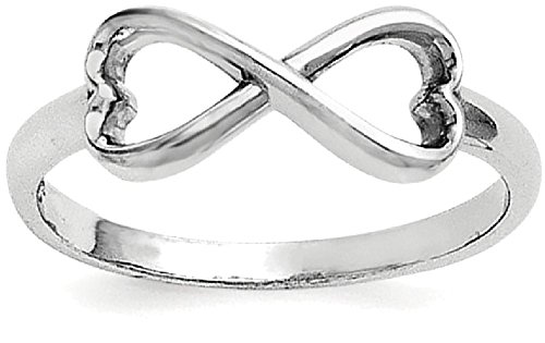 IceCarats 925 Sterling Silver Infinity Twisted Love Knot Symbol Heart Woven Crisscross Band Statement Ring Size 8