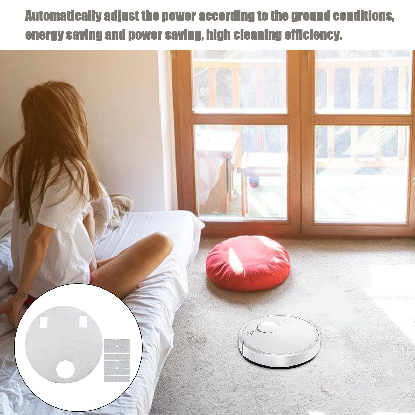 Household Robotic Vacuums, Robotic Vacuum Cleaner, Dry and Wet Sweeping Cleaner Robotic Vacuum, Mopping Robot, Mini Floor Vacuum Robot, Marble Tile Sweeper for Daily Home Cleaning, Bathroom, Bedroom