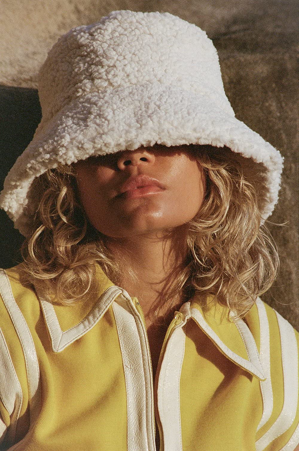 Lack of Color Women's Teddy Bucket Hat (Ivory, Medium/Large)