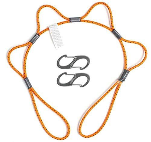 LOOPROPE | Bungee Cord Tie Down System | Adjustable Cargo Strap | Knot Free | Truck, RV, ATV, Camping, Outdoor Accessory, Multipurpose | Loop, Clip and Go | 3 Feet (Orange)