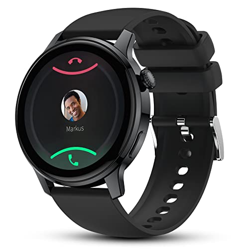 TOYCOD Smart Watch with Text & Call(Answer/Make), Bluetooth Fitness Tracker with 1.28β Round Touch Screen, IP68 Waterproof Heart Rate Blood Pressure Sleep Monitor, Activity Tracker, for Android iOS