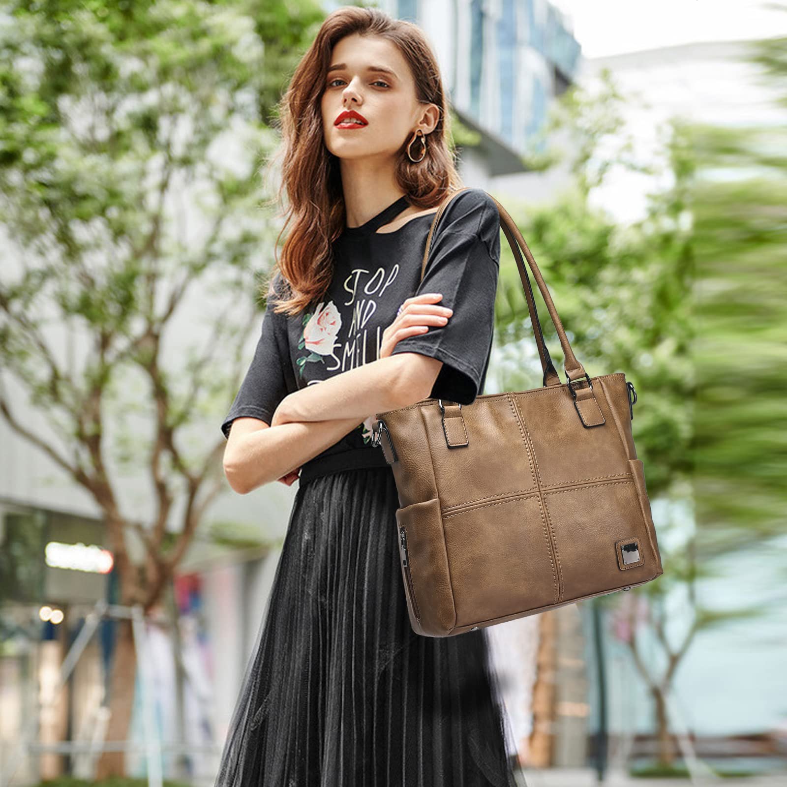 Pursess for Women,Soft PU Leather Handbags ,Large Capacity Purse, Fashion Crossbody Bags, Top Handle Satchel
