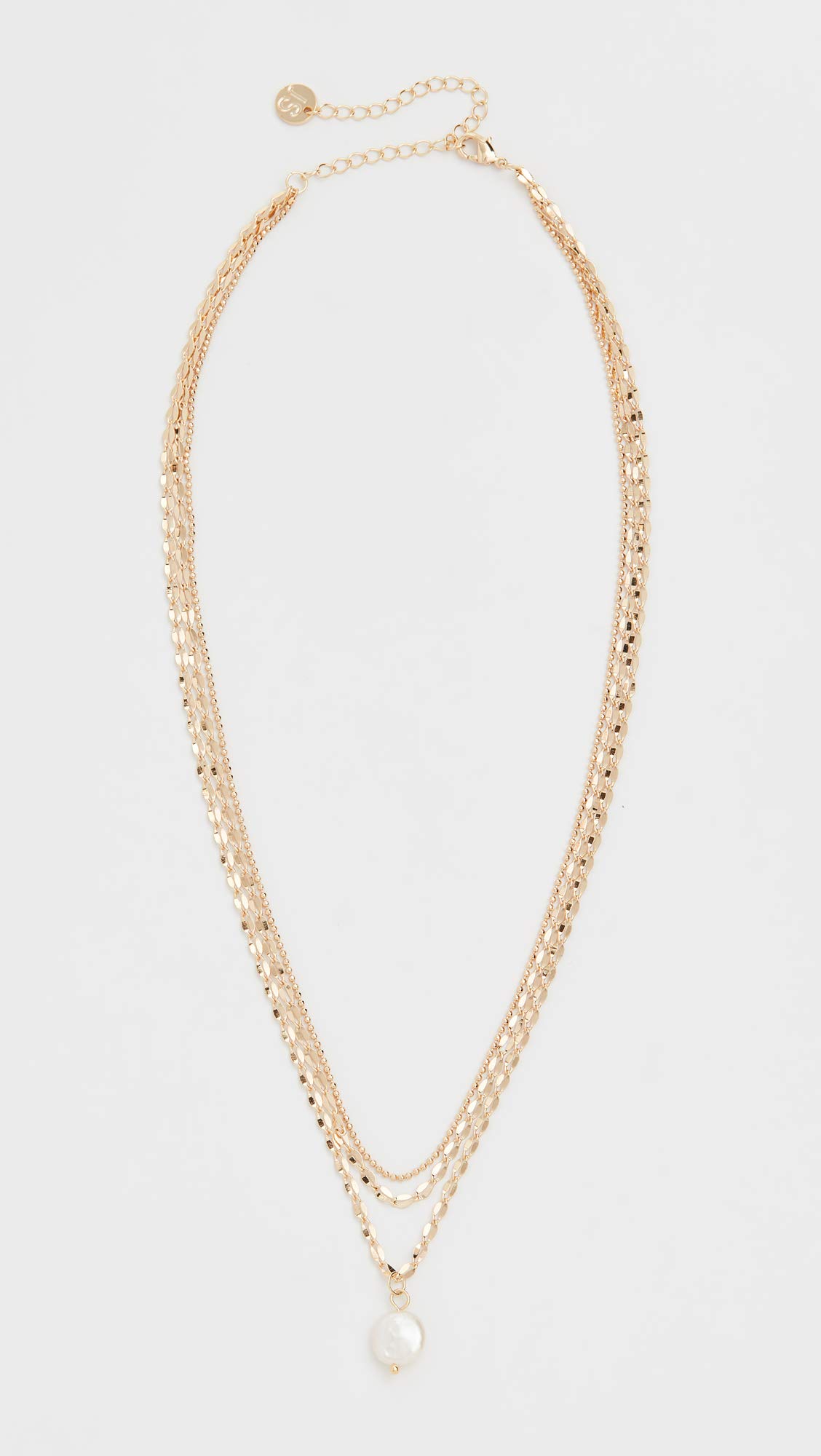 Jules Smith Women's Layered Freshwater Pearl Mop Necklace, Gold/Pearl, One Size