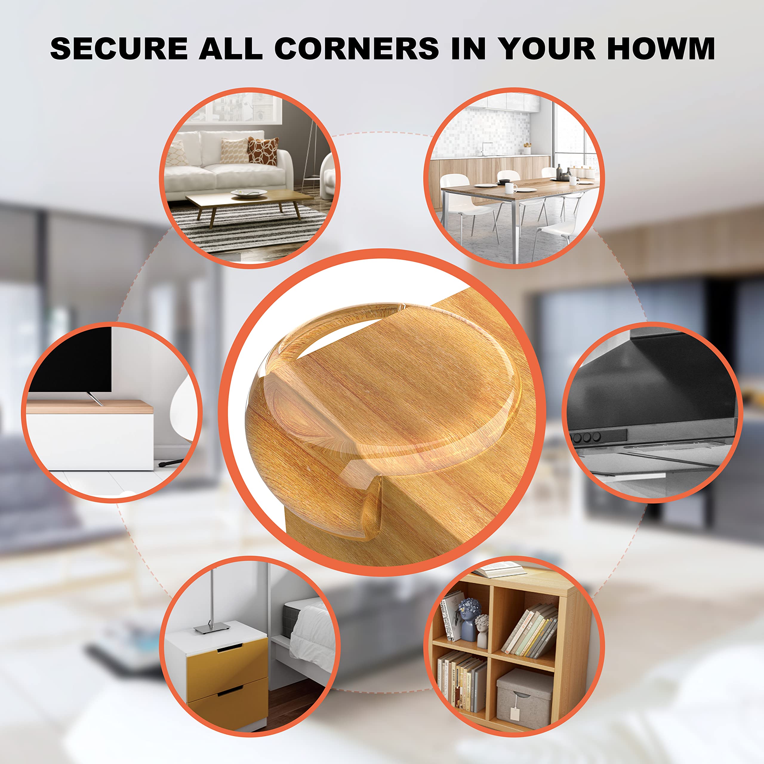 Table Corner Protector Guards for Baby Satety - Furniture Corner Guard & Edge Safety Bumpers, Cover Sharp Furniture,Table Edges and Cabinets