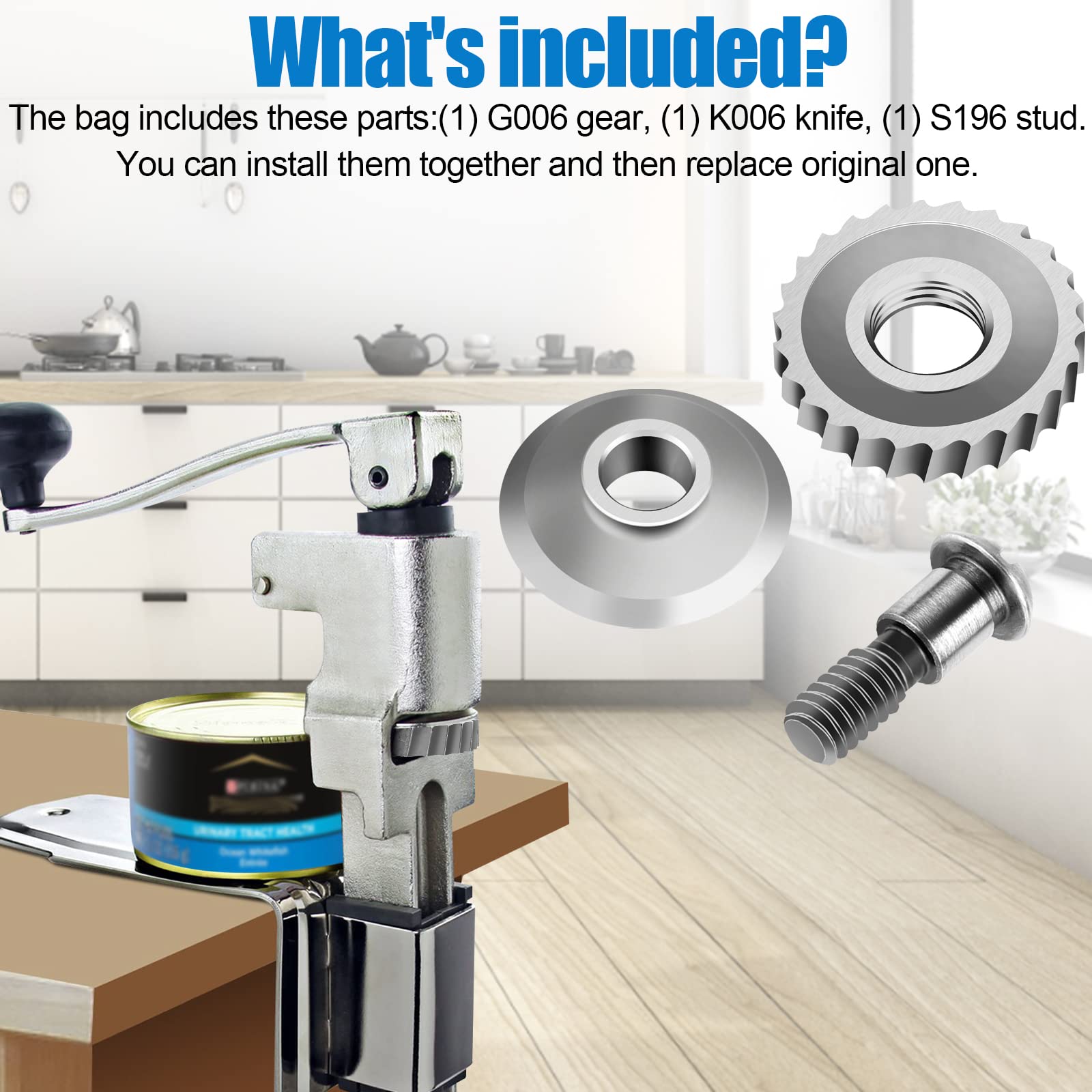 New Upgraded KT2326 Replacement Knife Gear Kits for Edlund 203 266 745-015 and 745-017 Electric Can Openers Parts