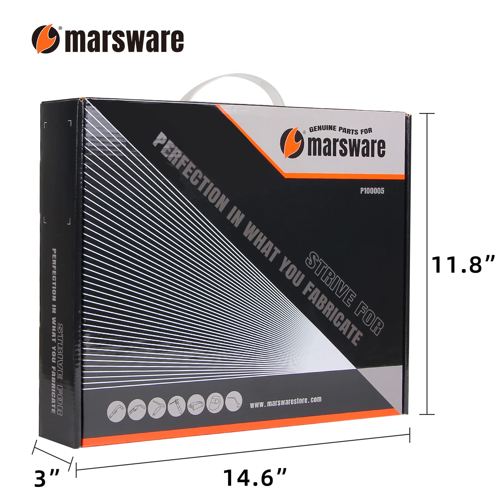 marsware MIG Welding Gun Torch Stinger Compatible with Miller M-25 169598 Millermatic 212 & 252, MIG Semiautomatic Gas-Shielded Welding Guns for 15ft 250A