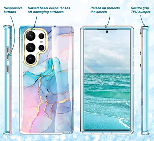 Turquiase for Samsung Galaxy S23 Ultra Case, Lightweight and Stylish Full Body Shockproof Protective Rugged TPU Case for Galaxt S23 Ultra