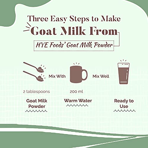 HYE FOODS Goat Milk Powder | Pasture Grazed I Whole Milk Powder | 7.05 Oz (200gms)
