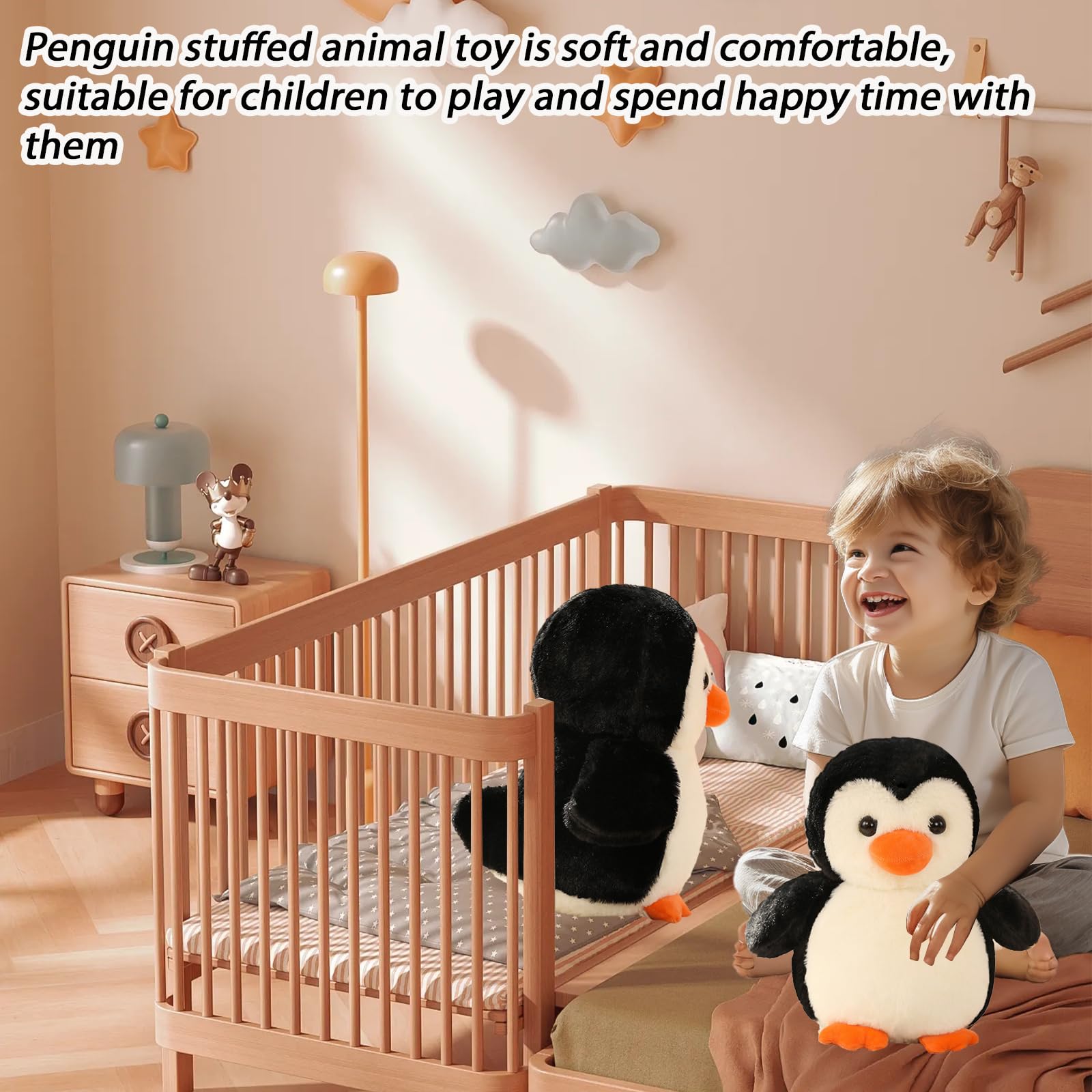 XiRiDa 8.7" Penguin Stuffed Animal Plush Pillow Penguin Plushie Toys Gifts for Kids