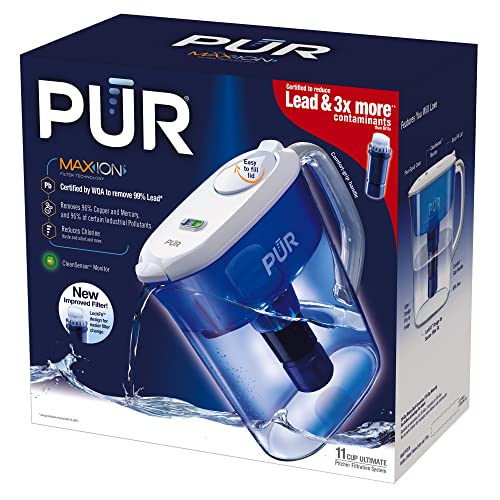 PUR PLUS Water Pitcher Filtration System, 11 Cup β PUR Water Filter Pitcher, PPT111W