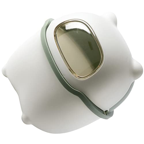 UPKOCH Round Dining Table Mini Animal Desktop Trash Can Swing Lid Small Paper Wastebasket Tabletop Garbage Bin Round Countertop Trash Container for Home Office Plastic Bins