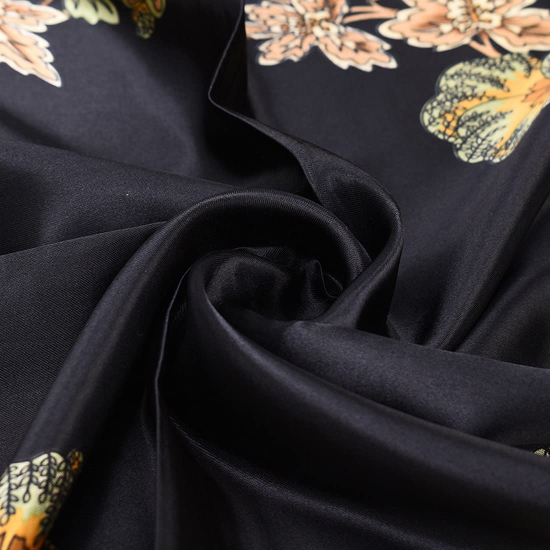 K-Elewon 35" Large Square Fashion Scarves Women's Satin Silk Feeling Hair Wrapping Scarfs Night Sleeping Head scarf