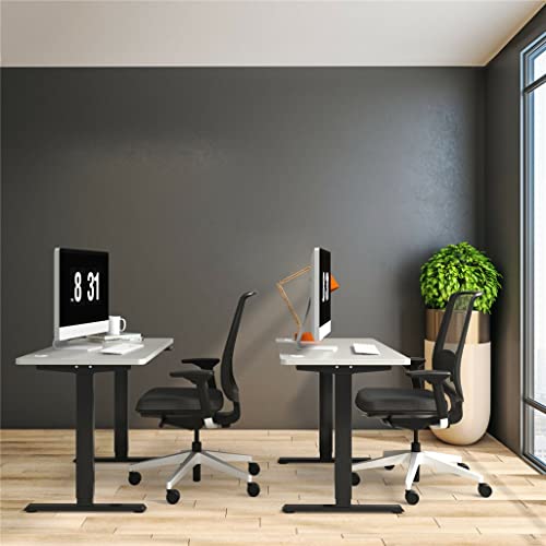 ZHAOLEI Computer Desk Laptop Desk Electric Adjustable Standing Up Desk Frame Dual Motor W/Controller (Color : D)