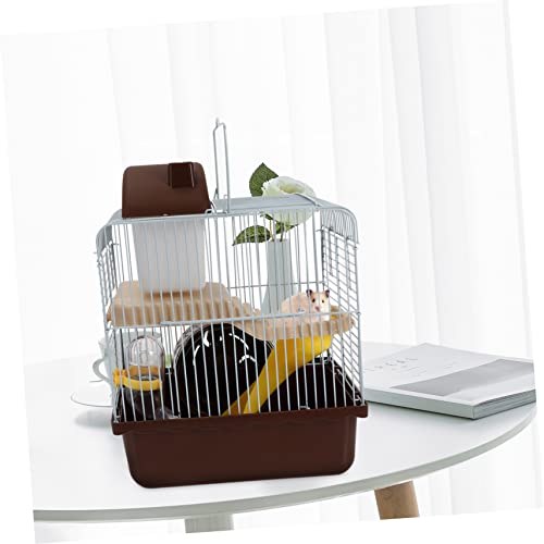 TEHAUX Hamster Cage Gerbils Castle Cage Hamster Auto Waterer Cages and Habitats Chinchilla Cage Accessories Toy Pets Exercise Accessories Hedgehog House Small Animal House Hedgehog Hut