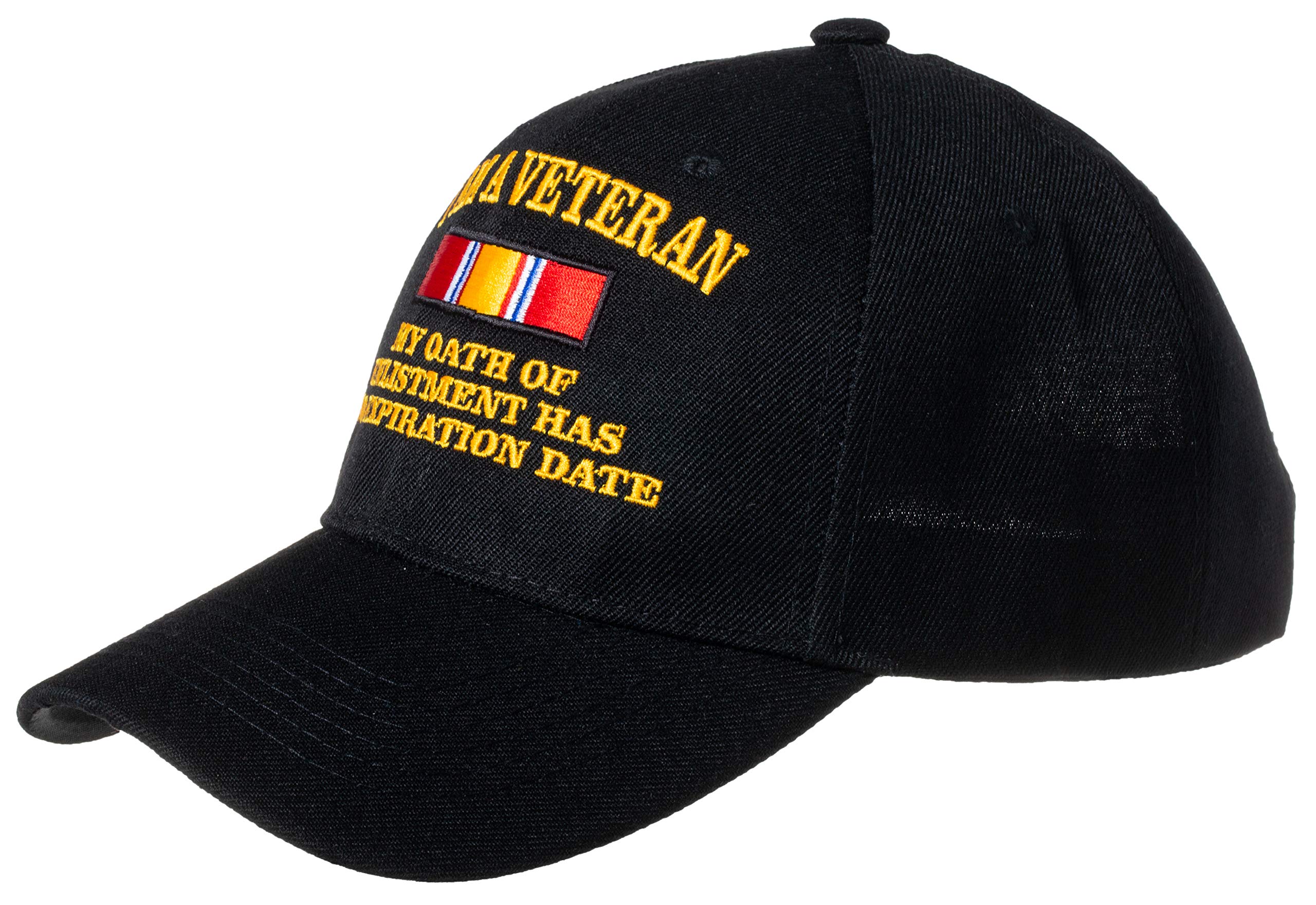 I Am A Veteran My Oath of Enlistment Has No Expiration Date Embroidered Black Baseball Cap