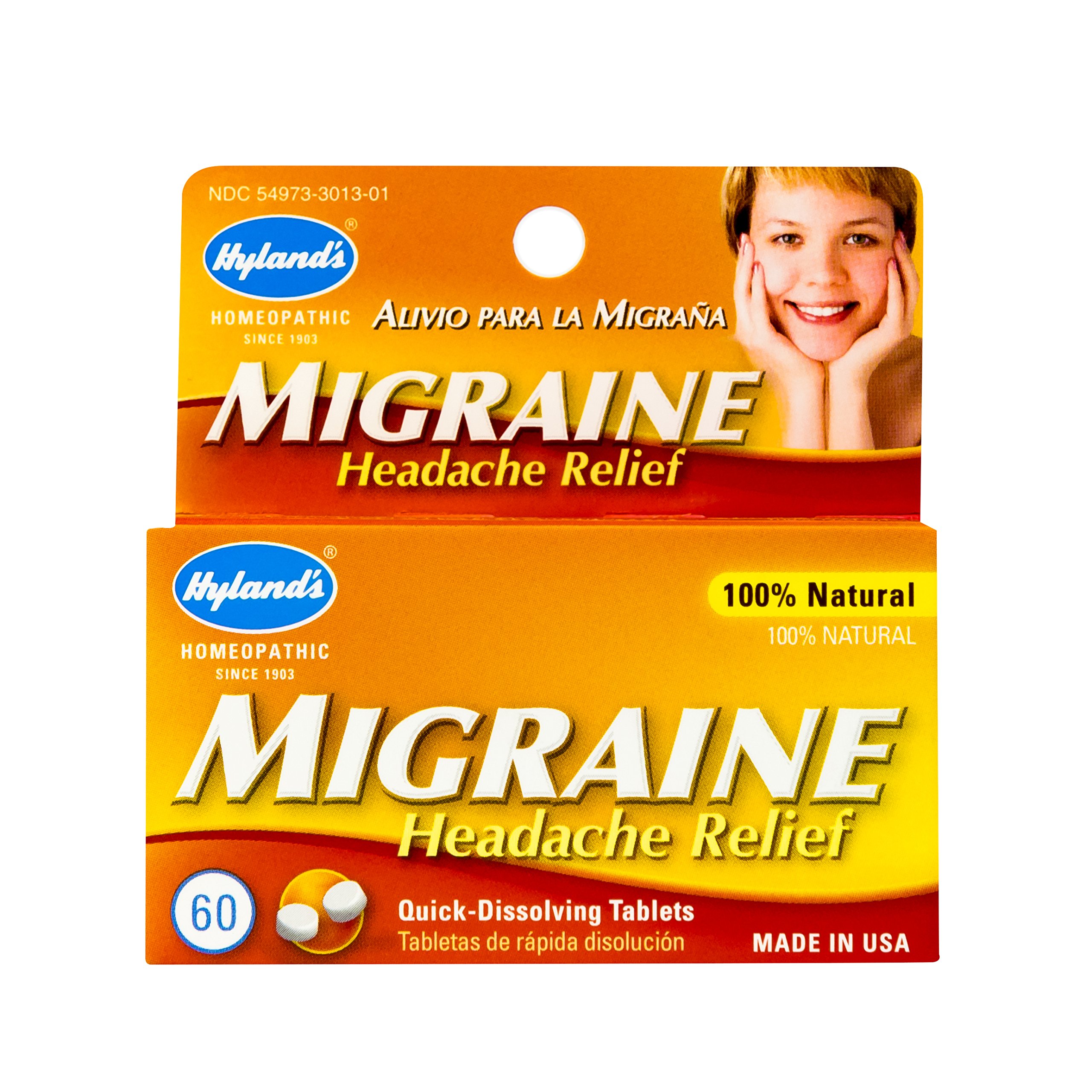 Hyland’s Migraine Headache Relief Tablets White, 60 Count