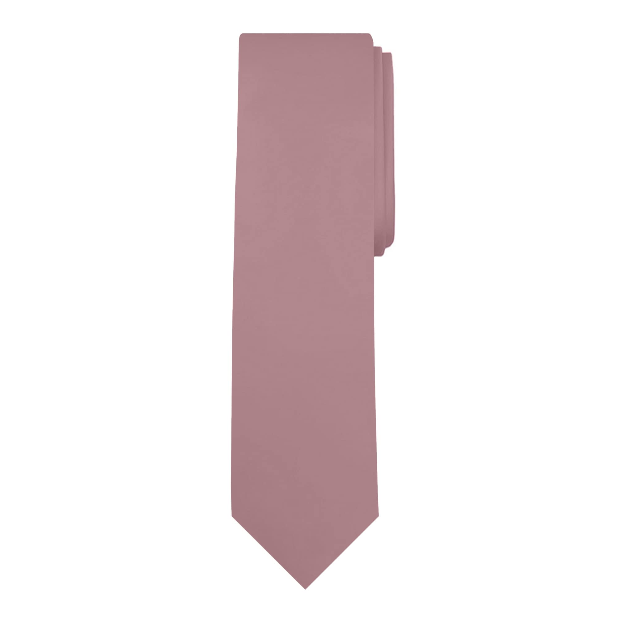 Jacob Alexander Men's Slim Width 2.75" Solid Color Tie - Dusty Rose