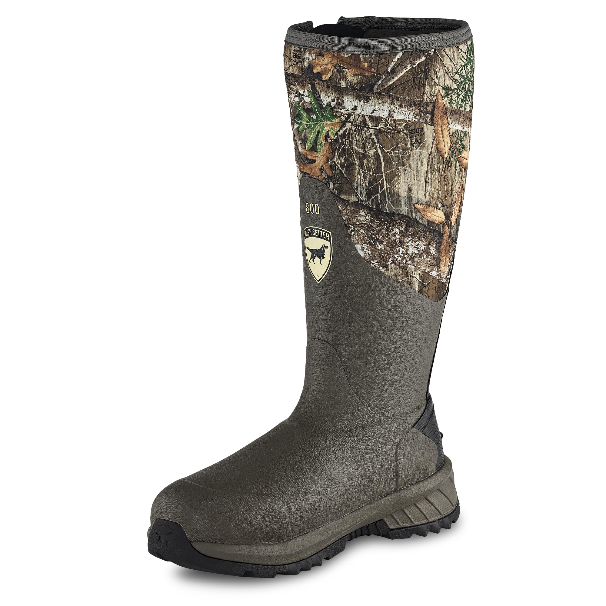 Irish Setter, MudTrek, Unisex, 17", Waterproof, Insulated 800g, Adjustable Full Fit, Hunting Boot, Realtree Edge, 5 E (Wide)